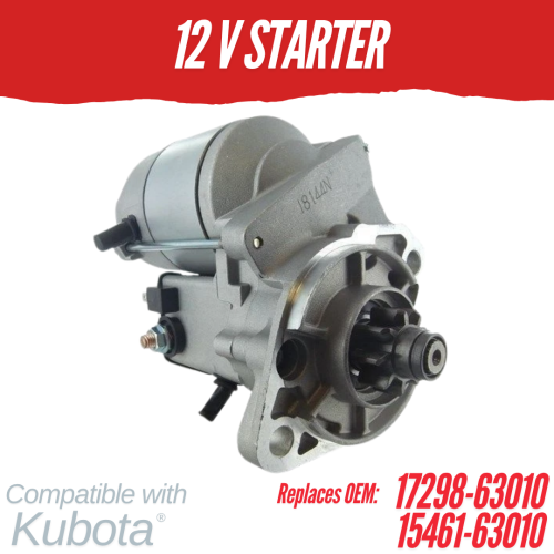 12V STARTER FOR KUBOTA 17298-63010, 15461-63010